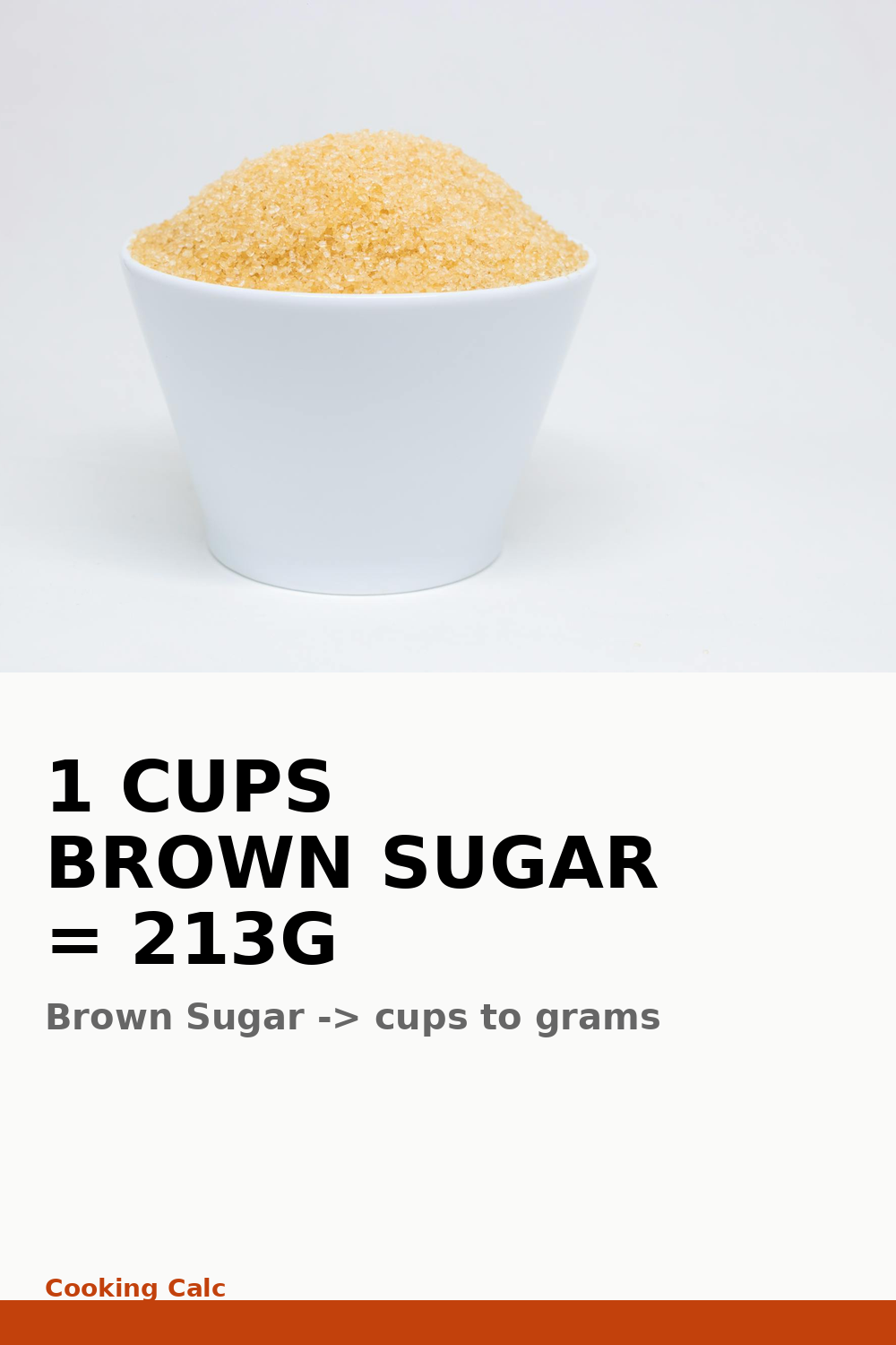 Convert Cups of Brown Sugar to Grams | Cooking Calc